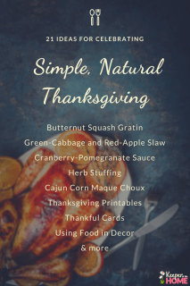 21 Ideas for Celebrating a Simple, Natural Thanksgiving: Eats, Decor ...